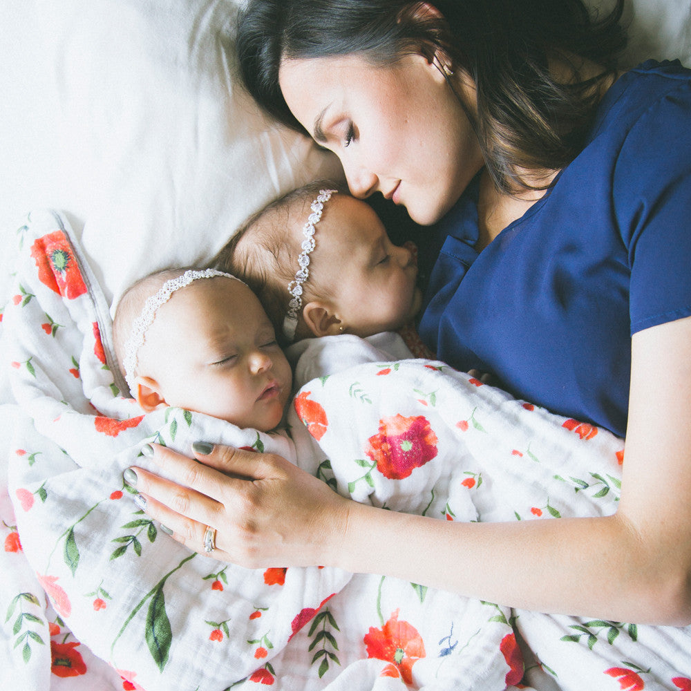 Swaddle Muslin Blanket "Poppy" by Little Unicorn – Bonjour Baby Baskets ...